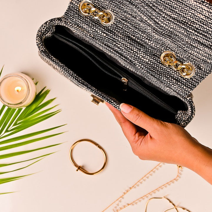 Midnight Black Perky Sling Bag – Visual Echoes